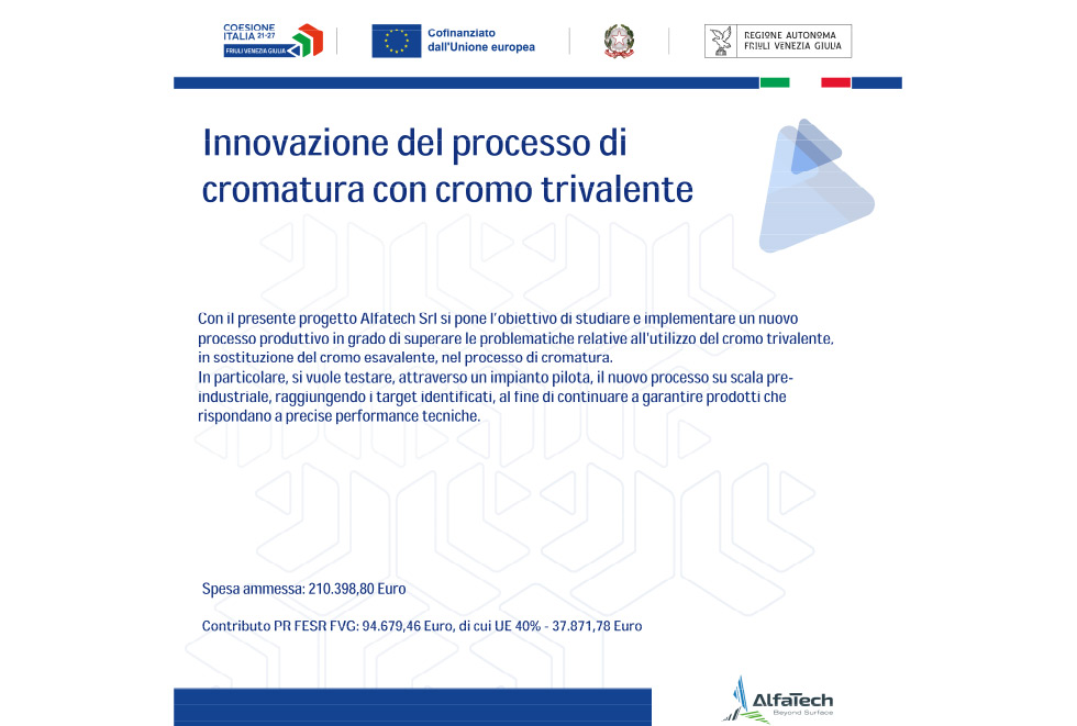 Innovazione del processo di cromatura con cromo trivalente | Alfatech